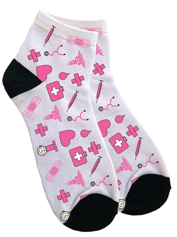 Women's Ankle Socks Lovely Stethoscopes | NursesDNA